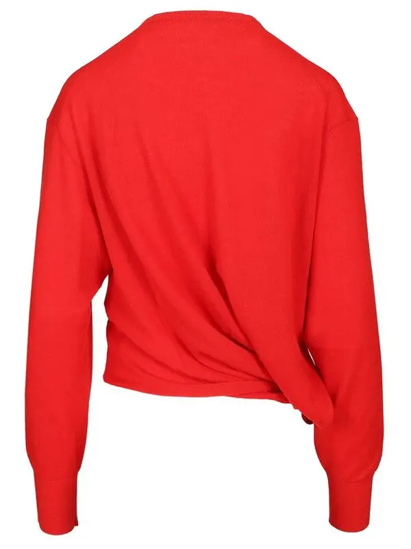 Loewe Asymmetrical Draped Merino Wool Sweater
