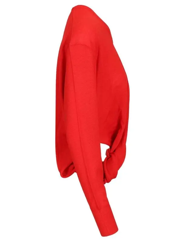 Loewe Asymmetrical Draped Merino Wool Sweater
