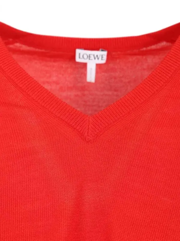 Loewe Asymmetrical Draped Merino Wool Sweater