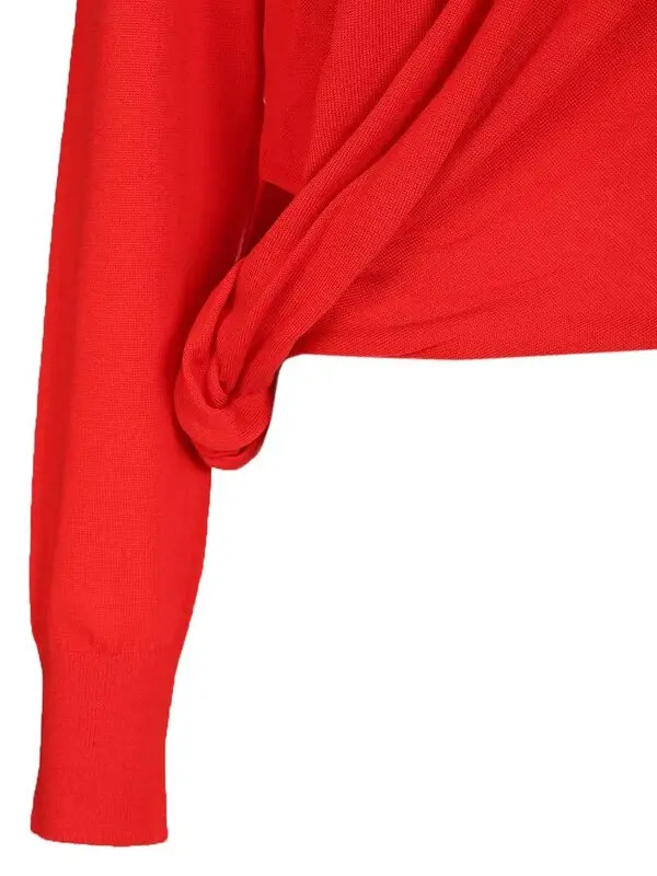 Loewe Asymmetrical Draped Merino Wool Sweater
