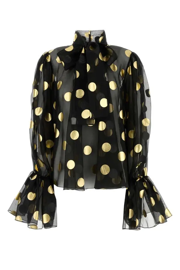 Dolce & Gabbana Printed Organza Blouse - Multicolor