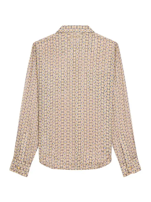 Celine Tilly Shirt In Wool And Silk Etamine - Multicolor