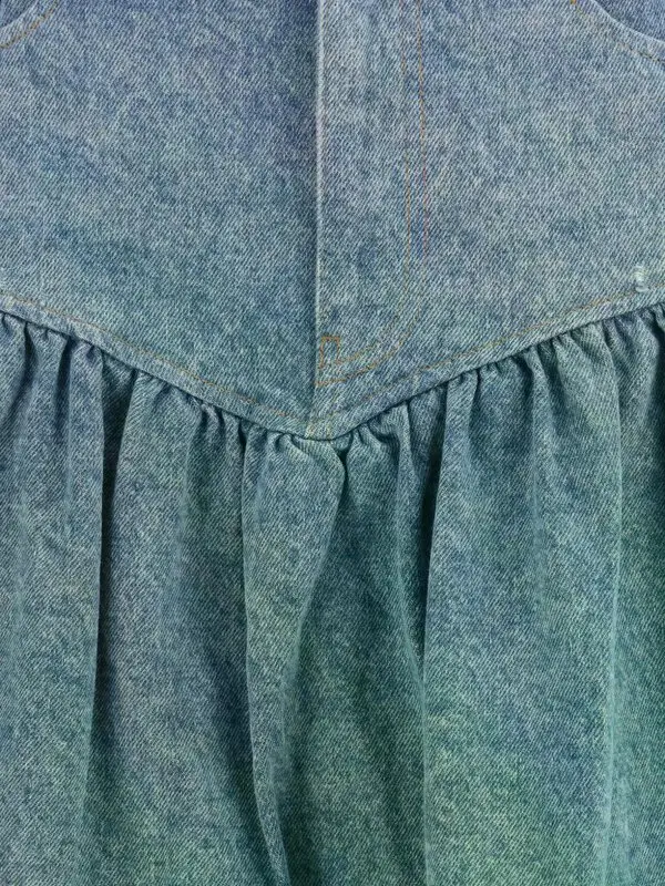 GANNI Patchwork Denim Skirt