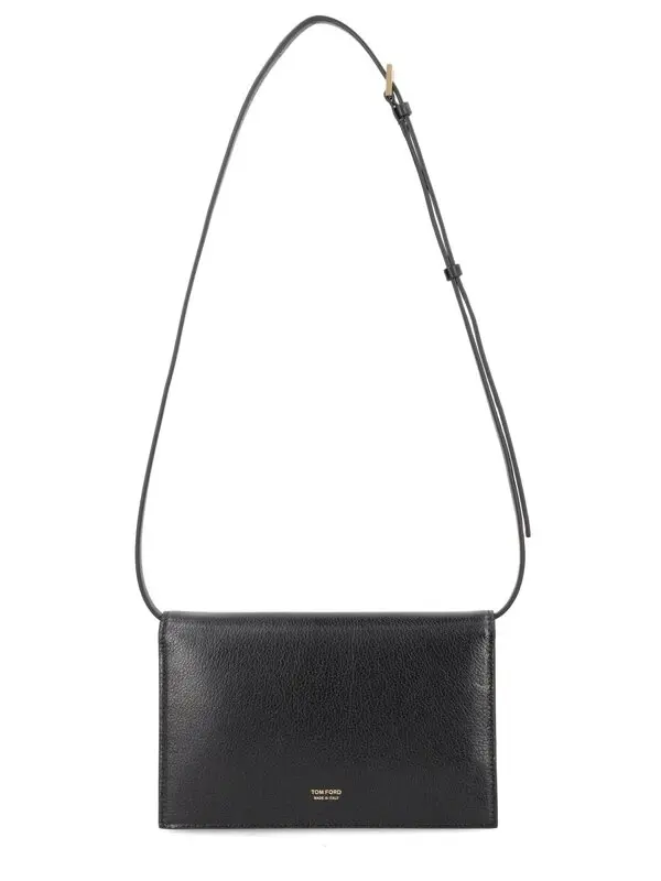 TOM FORD Supple Grain Bag With Turn Lock Closure - Black