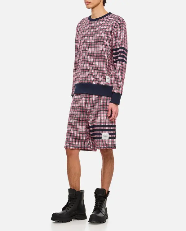 Thom Browne 4-bar Cotton Crewneck Sweatshirt