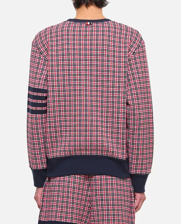 Thom Browne 4-bar Cotton Crewneck Sweatshirt