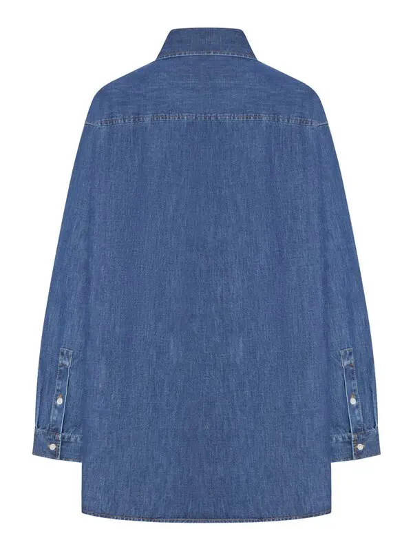 Valentino Garavani Solid Chambray Denim Shirt - Multicolor