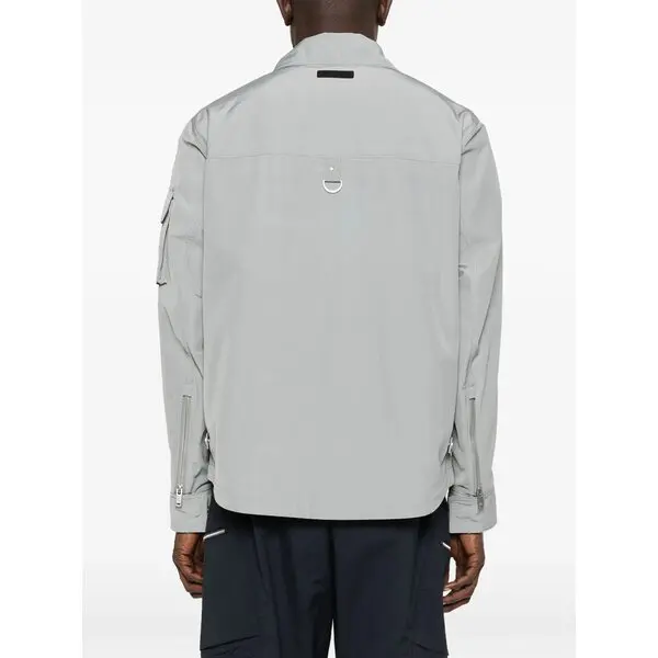 Moose Knuckles Grey Zip-up Shirt Jacket With Chest Pockets - Gray