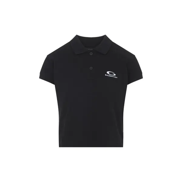 Balenciaga Cotton Piqué Polo - Black