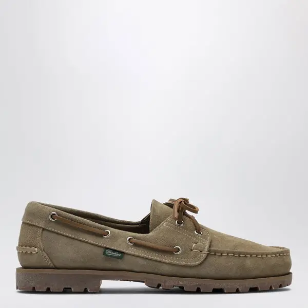 Paraboot Suede Boat Shoes - Cream