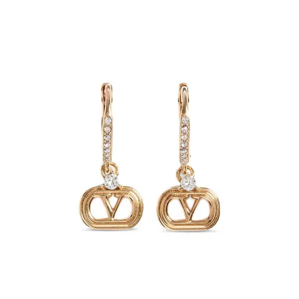Valentino Garavani Tone Vlogo Drop Earrings - Gold