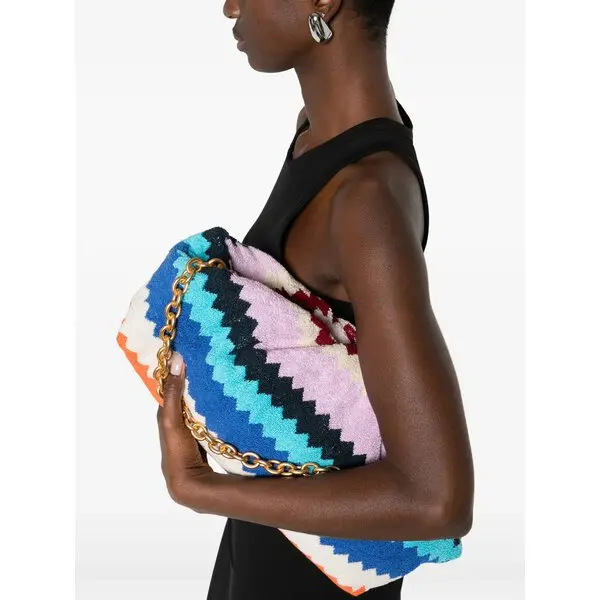 Missoni Zigzag Pattern Clutch Bag - Blue