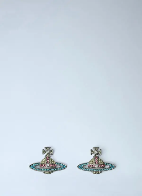 VIVIENNE WESTWOOD Orb Motif Crystal Stud Earrings - Silver