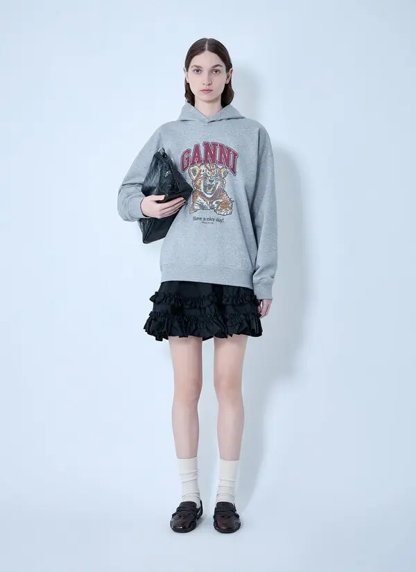 GANNI Baby Tiger Print Cotton Jersey Sweatshirt