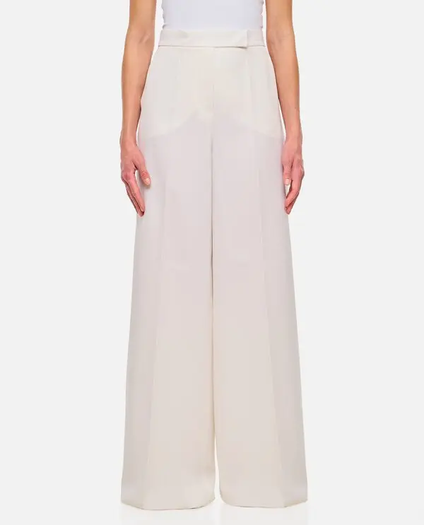 Max Mara Ninfa Wide Leg Trousers White - Multicolor