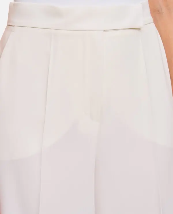 Max Mara Ninfa Wide Leg Trousers White - Multicolor
