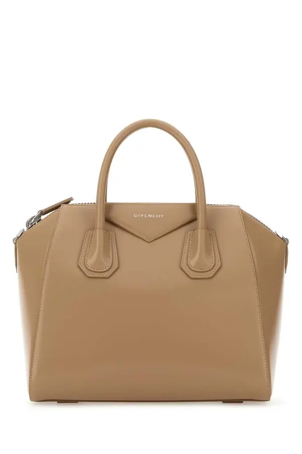 Givenchy Beige Leather Small Antigona Handbag - Brown