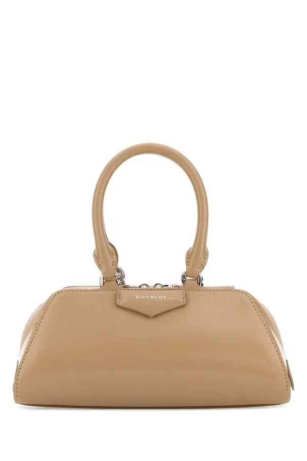 Givenchy Beige Leather Mini Antigona East-west Handbag - Brown