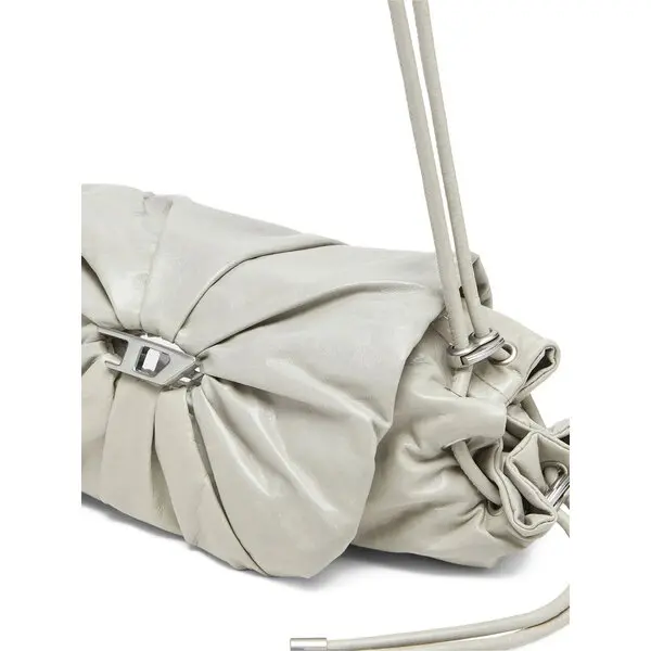 DIESEL® Calf Leather Shoulder Bag With Drawstring Top Handle