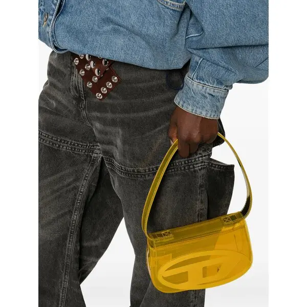 DIESEL® Chain Embellishment Top Handle Bag - Yellow