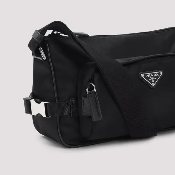 Prada Re-nylon And Saffiano Leather Shoulder Bag