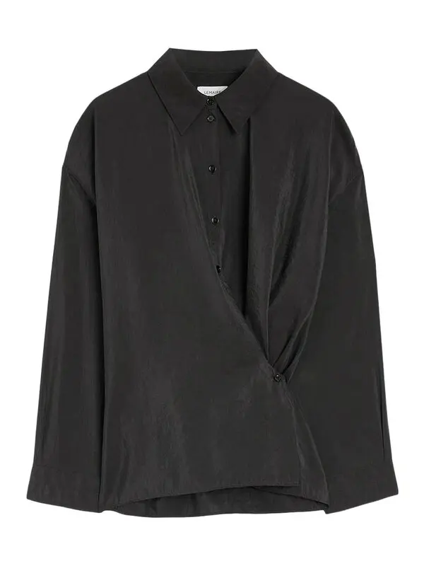 LEMAIRE Lemiaire Straight Collar Twisted Shirt - Black