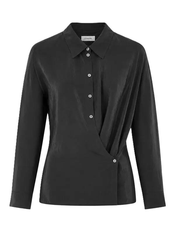 LEMAIRE Lemiaire Straight Collar Twisted Shirt - Black