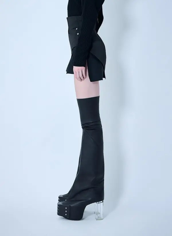 Rick Owens High-rise Layered Cutoff Shorts