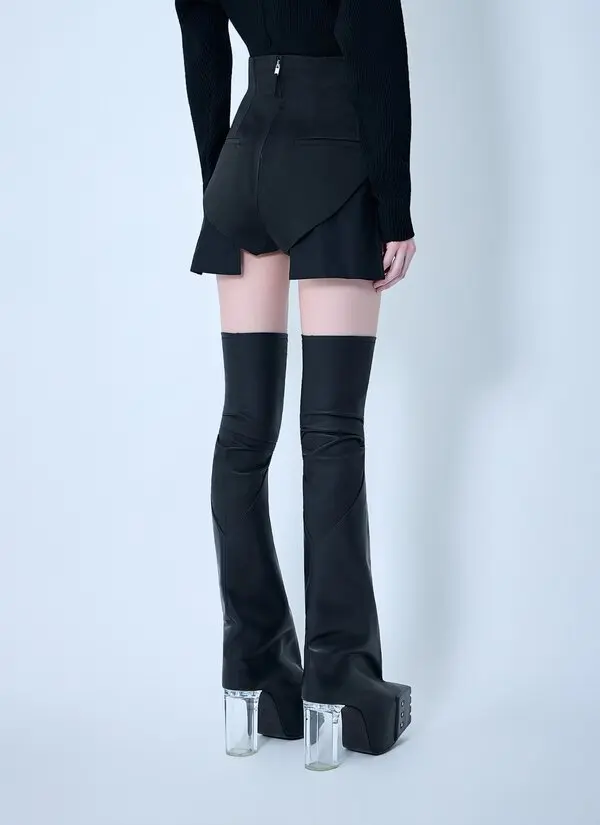 Rick Owens High-rise Layered Cutoff Shorts