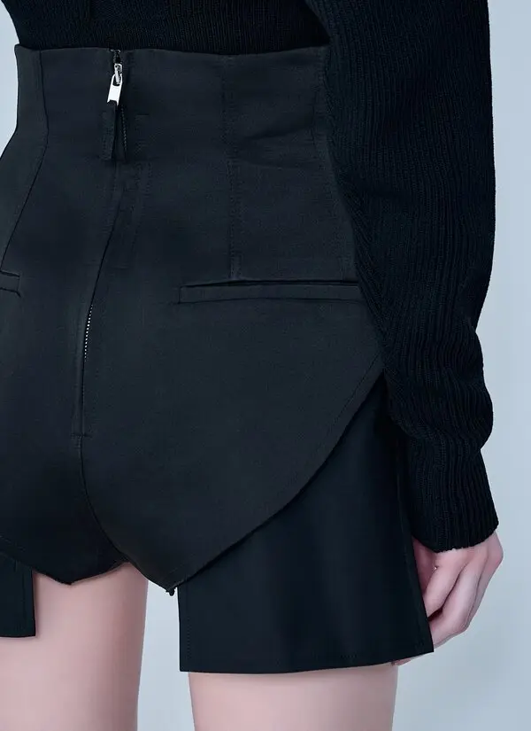 Rick Owens High-rise Layered Cutoff Shorts