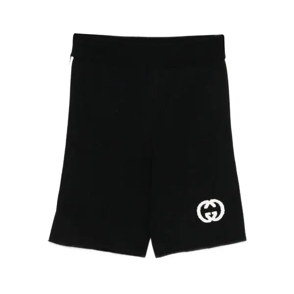 Gucci Ribbed Knit Logo Shorts