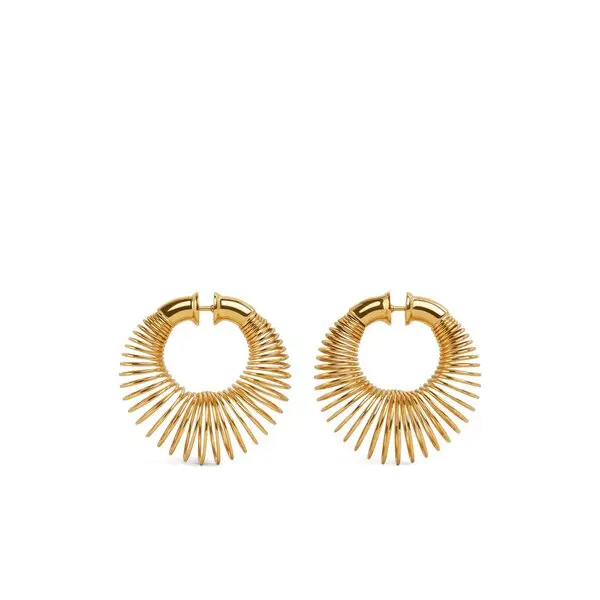 Alaïa Tone Hoop Earrings - Gold