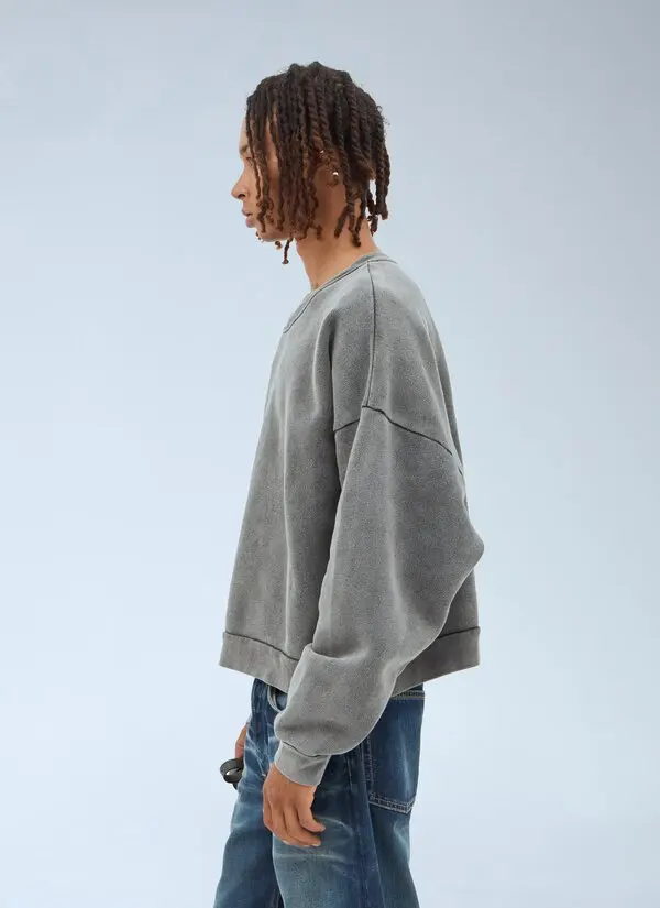 Acne Studios Logo Patch Crewneck Sweatshirt - Gray