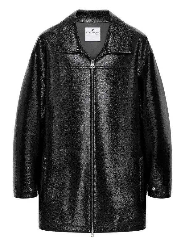 COURREGES Vinyl Jacket - Black