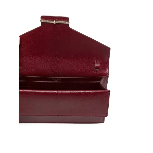 TOM FORD Dark Grain Effect Leather Clutch Bag