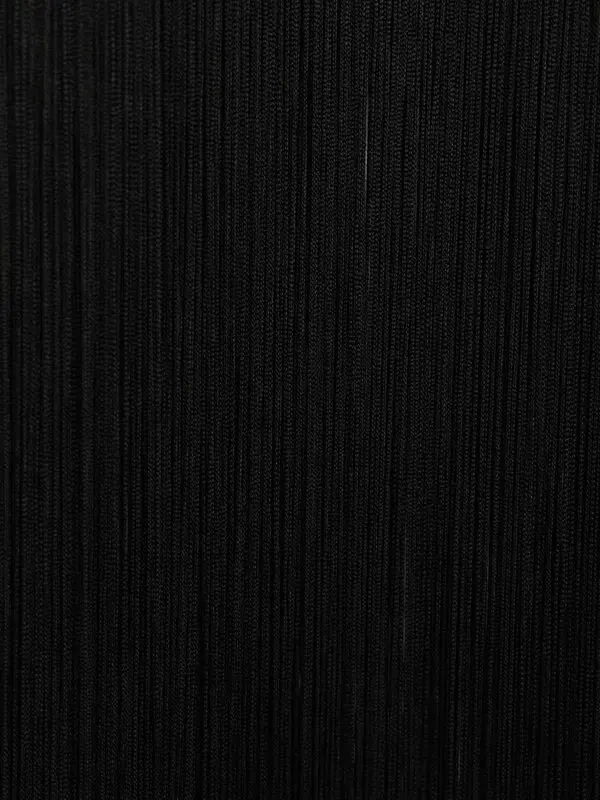 Alaïa Cotton Jersey T-shirt Dress With Fringe
