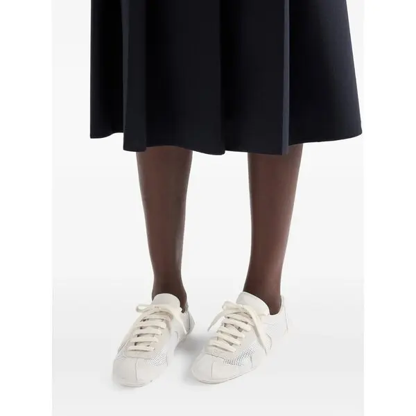Prada Neutral Suede And Leather Boots - Cream