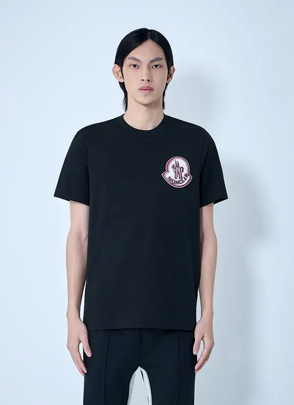 Moncler Embroidered Logo T-shirt - Black