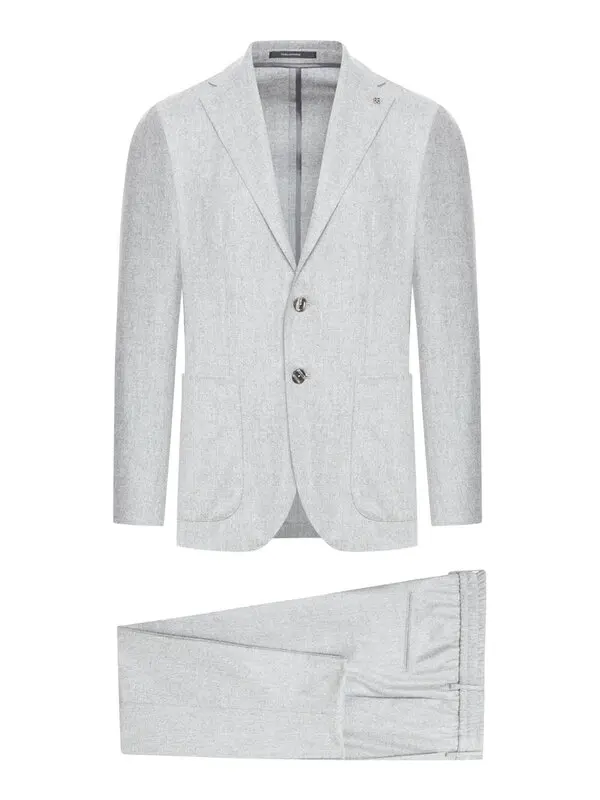 Tagliatore Tailored Wool Suit - Silver