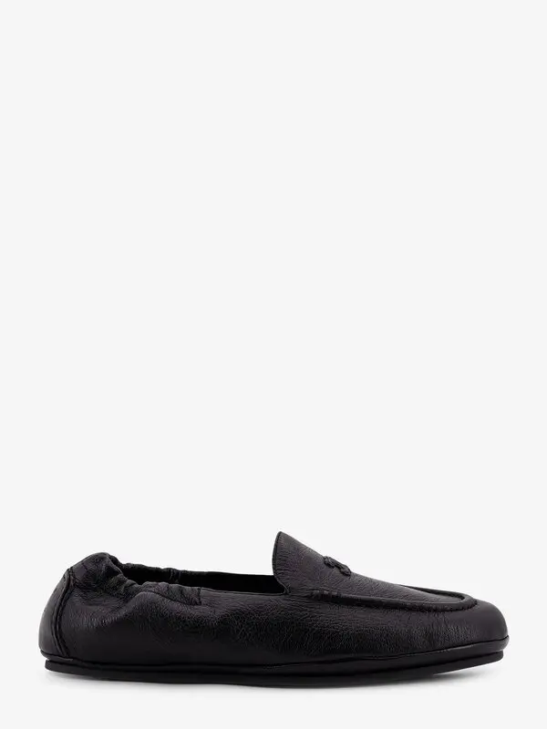 Celine Adam Leather Slip-on Loafers - Black