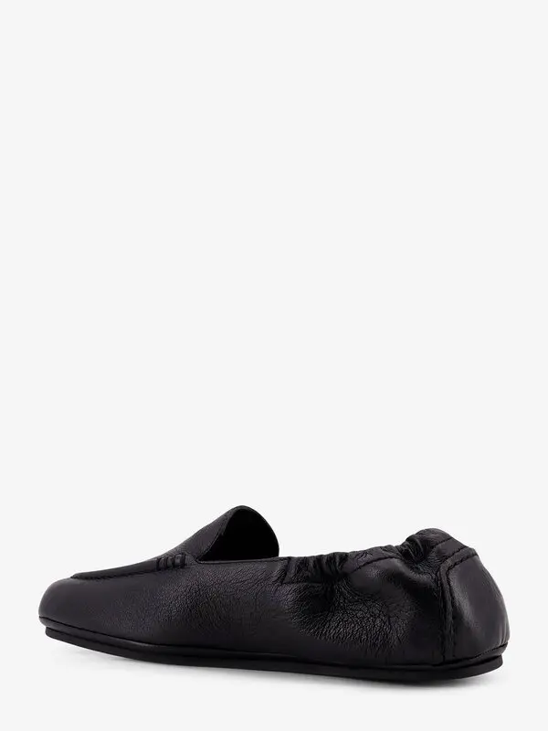 Celine Adam Leather Slip-on Loafers - Black