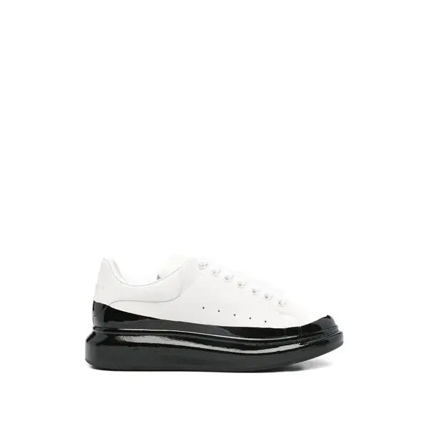 Alexander McQueen Leather Low-top Sneakers With Platform Sole - White