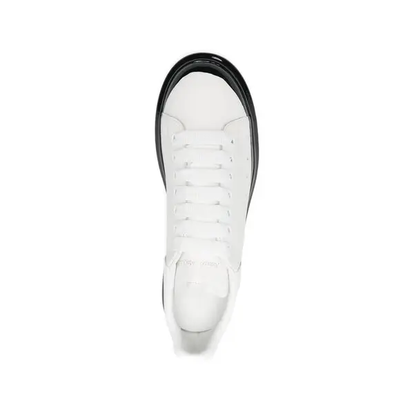Alexander McQueen Leather Low-top Sneakers With Platform Sole - White