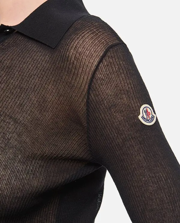 Moncler Long Sleeve Polo Shirt