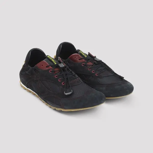 Bottega Veneta Orbit Flash Suede Sneakers - Black