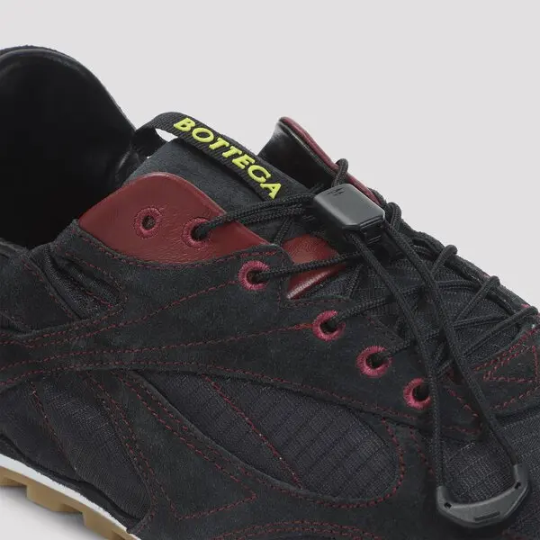 Bottega Veneta Orbit Flash Suede Sneakers - Black