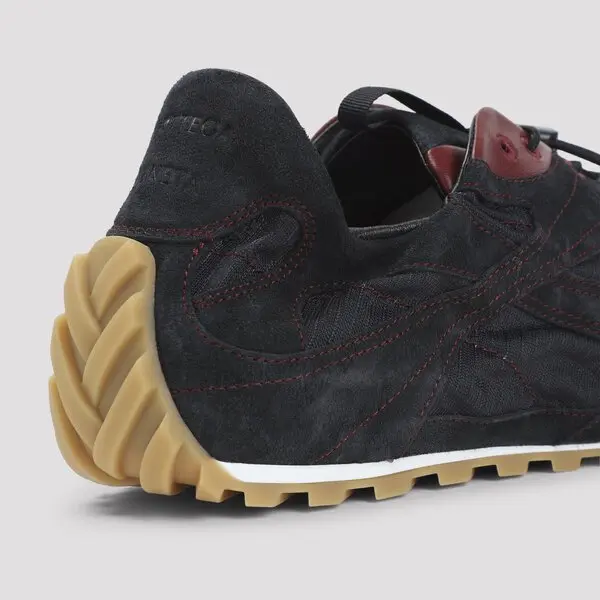 Bottega Veneta Orbit Flash Suede Sneakers - Black