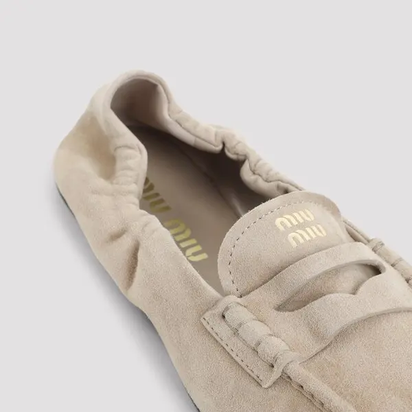 Miu Miu Oak Suede Lamb Leather Loafers - Multicolor