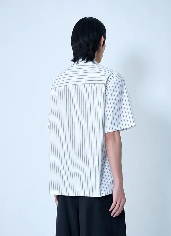 JIL SANDER Boxy Fit Short Sleeve Shirt - White