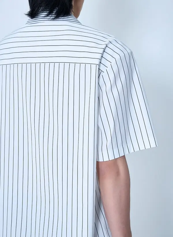 JIL SANDER Boxy Fit Short Sleeve Shirt - White